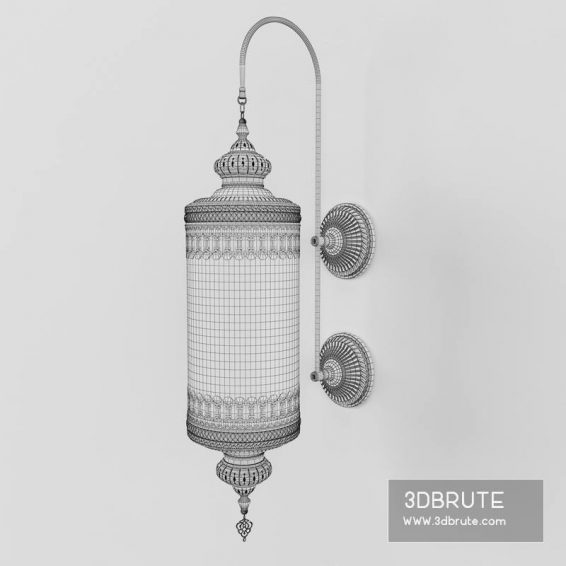 Traditional Moroccan wall light - Download -3d Models Free -3dbrute