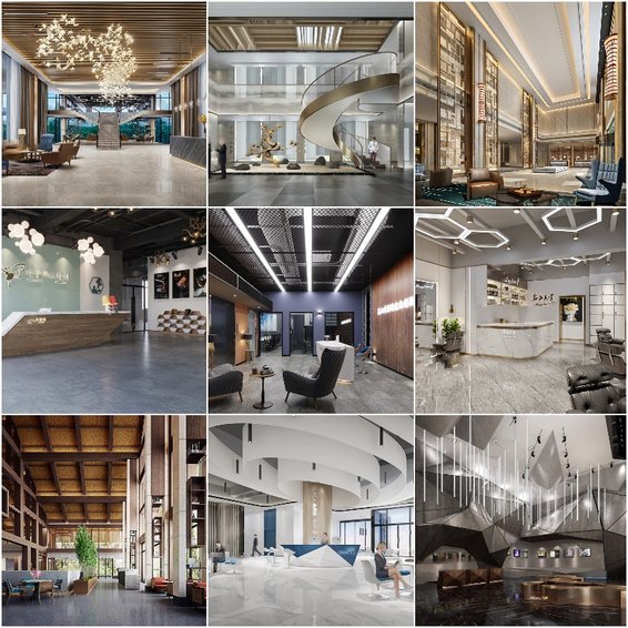 Reception- Lobby 3dmodel download free 3d models 3dbrute