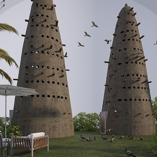 Pigeon Tower - 3dbrute : 3dmodel furniture and decor