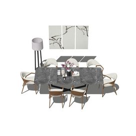 Dining set Sketchup 3d model Sketchup Download Free 3dbrute