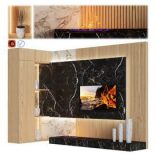 Modern tv wall 05 3d model Buy Download 3dbrute