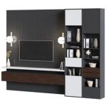 Modern tv wall 09 3d model Buy Download 3dbrute