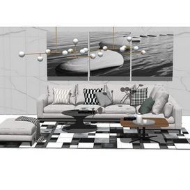 Sofa set Sketchup 3d model Sketchup Download Free 3dbrute