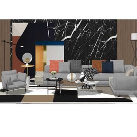 Sofa set Sketchup 3d model Sketchup Download Free 3dbrute