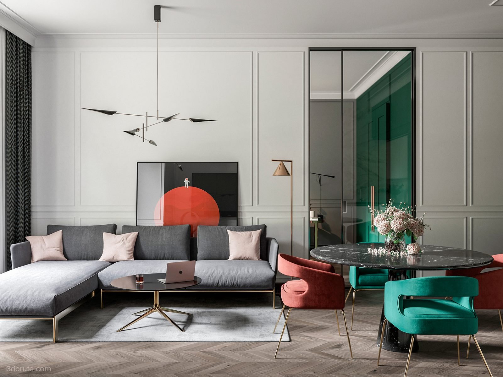 2Full of color-decorative restraint-simple texture of Nordic residence ...
