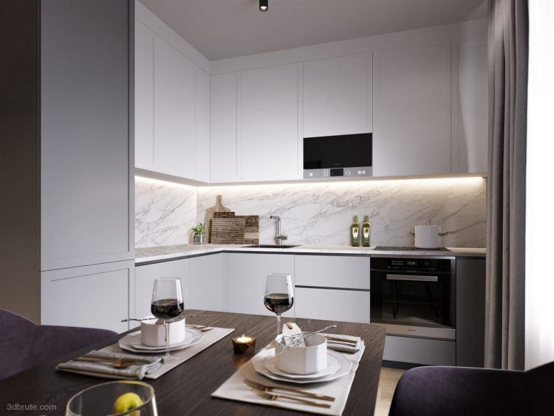 Simple design of 65 square meters - Download -3d Models Free -3dbrute