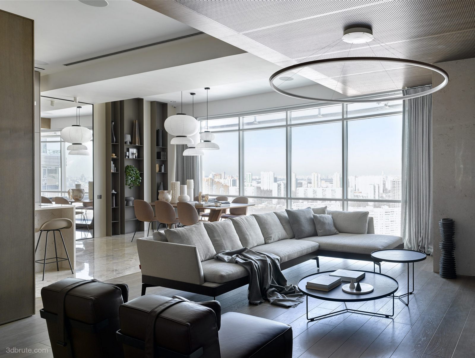 A comfortable apartment full of modern feel idea 3dbrute