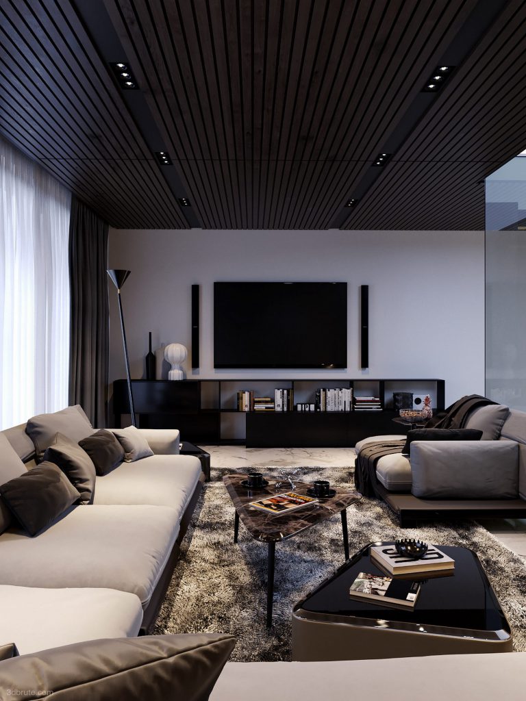 Minimal comfort-exquisite and elegant modern aesthetic idea 3dbrute