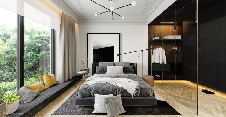 110m2 modern style, ideal design - Download -3d Models Free -3dbrute