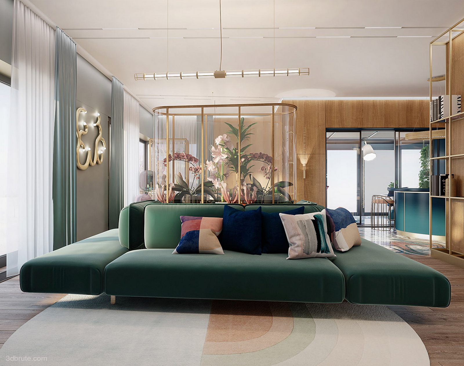 Light luxury wind meets green plant decoration-ultra-high-end fashion ...