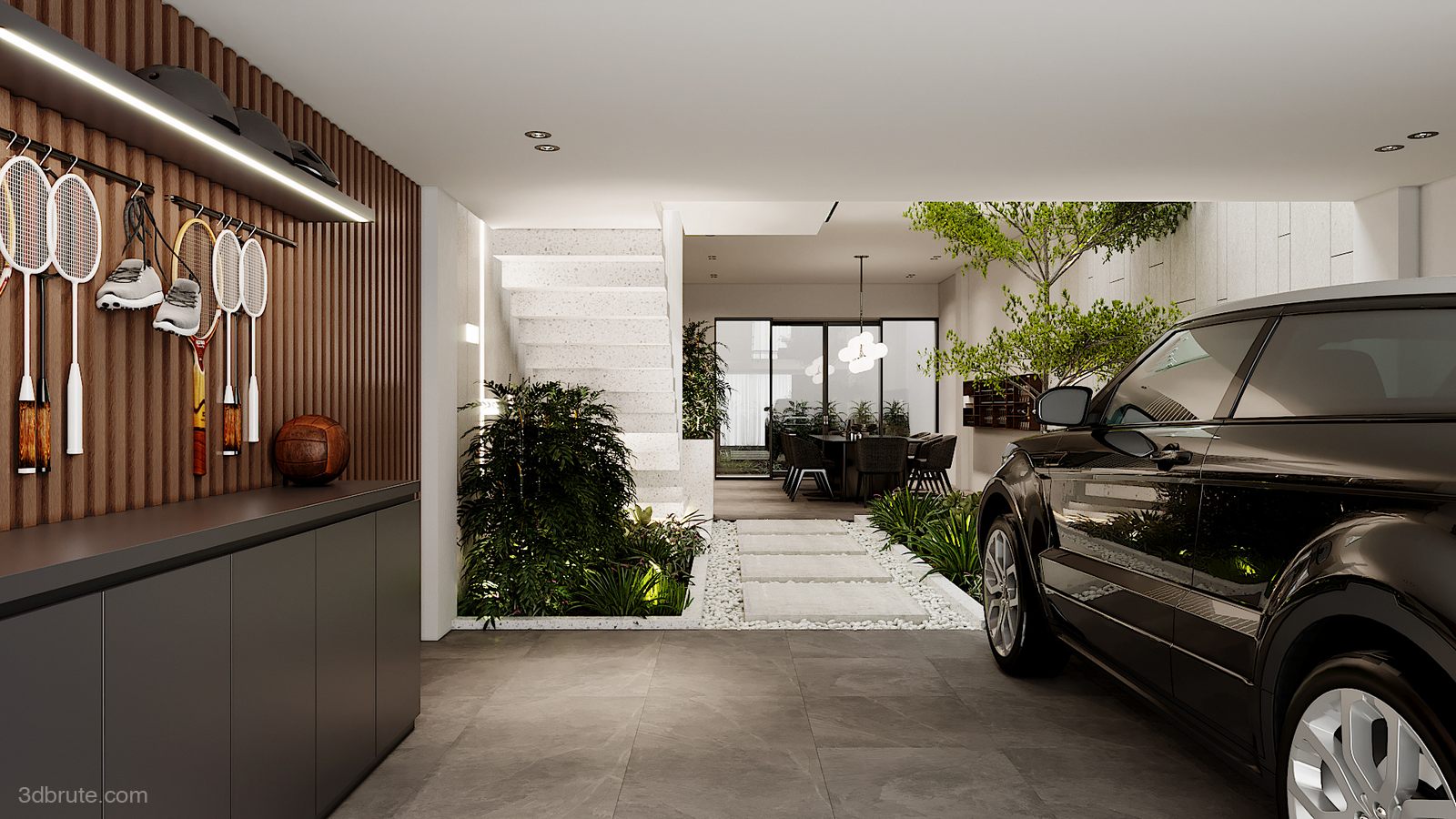 Modern minimalist villa-a simple life idea 3dbrute