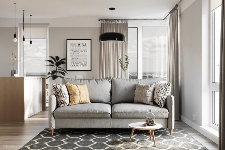 Tasteless style design-Nordic minimalist residence idea 3dbrute