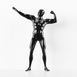 Man Muscle Pose Mannequin - 3dbrute: 3D Models for a New Earth ...