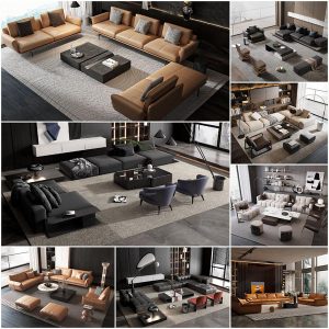 Capitol Collection Allure Sofa 3d model Buy Download 3dbrute