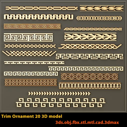 20model border pattern vol1 - 3dbrute : 3dmodel furniture and decor