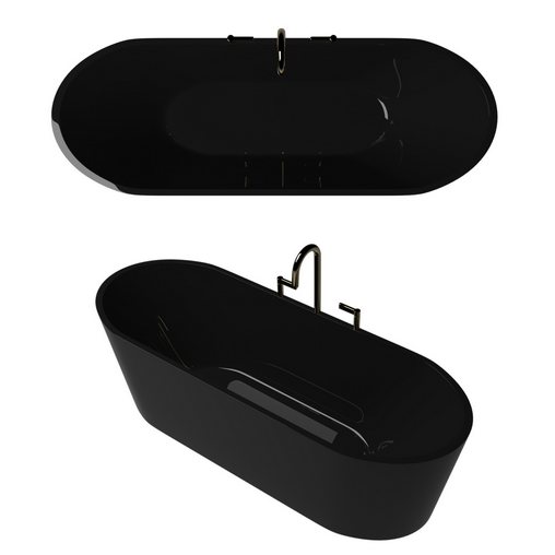 Black bathtub 3d model Buy Download 3dbrute