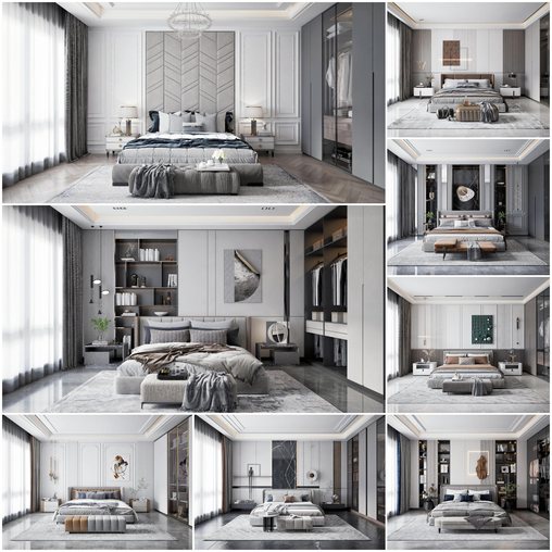 Bedroom vol3 2023 3d model Buy Download 3dbrute