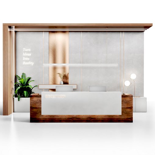 Reception 11 minimal,lobby 3d model Buy Download 3dbrute
