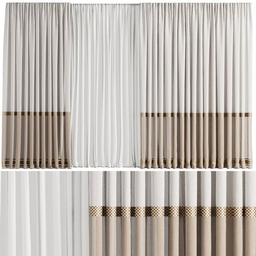 Curtain Set M19 3d model Buy Download 3dbrute