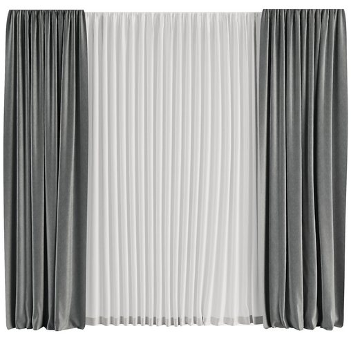 Curtain Set M25 3d model Buy Download 3dbrute