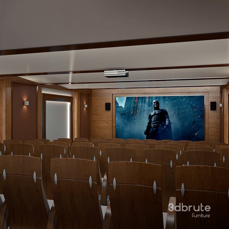 Cinema Hall 01 3d model Buy Download 3dbrute