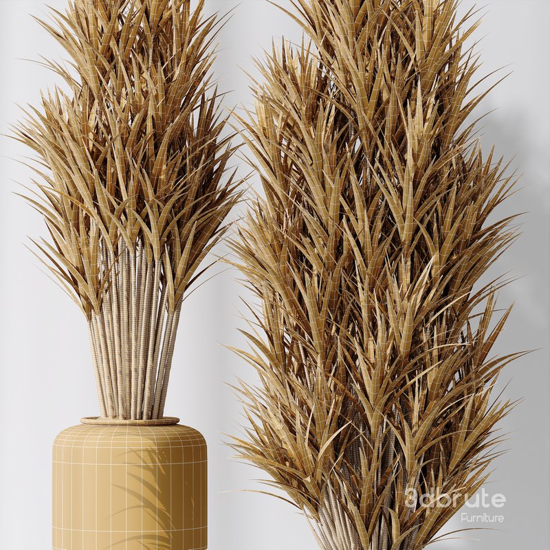 HQ Plants Yucca Elephantipes Gigantea Vase Set05 3d model Buy Download ...