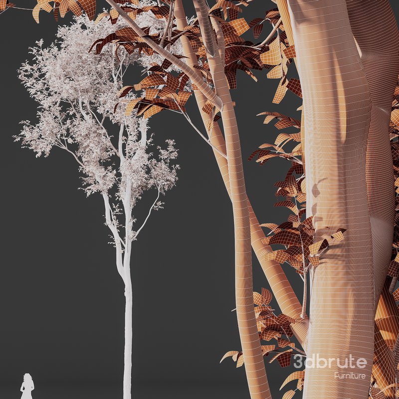 Carpinus Betulus and Celtis Australis 3d model Buy Download 3dbrute