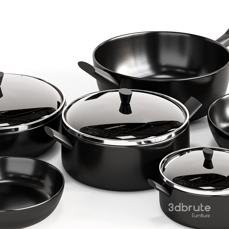 ISENVI AvonChef Deluxe Cookware Set 3d model Buy Download 3dbrute