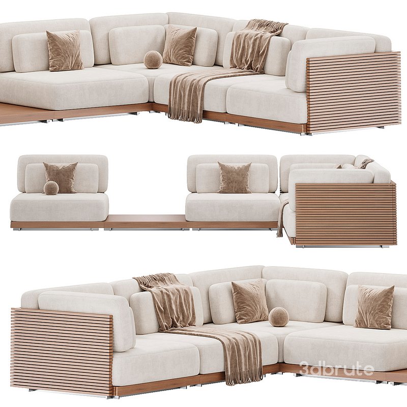 Caicos Sofa by Design milk 3d model Buy Download 3dbrute