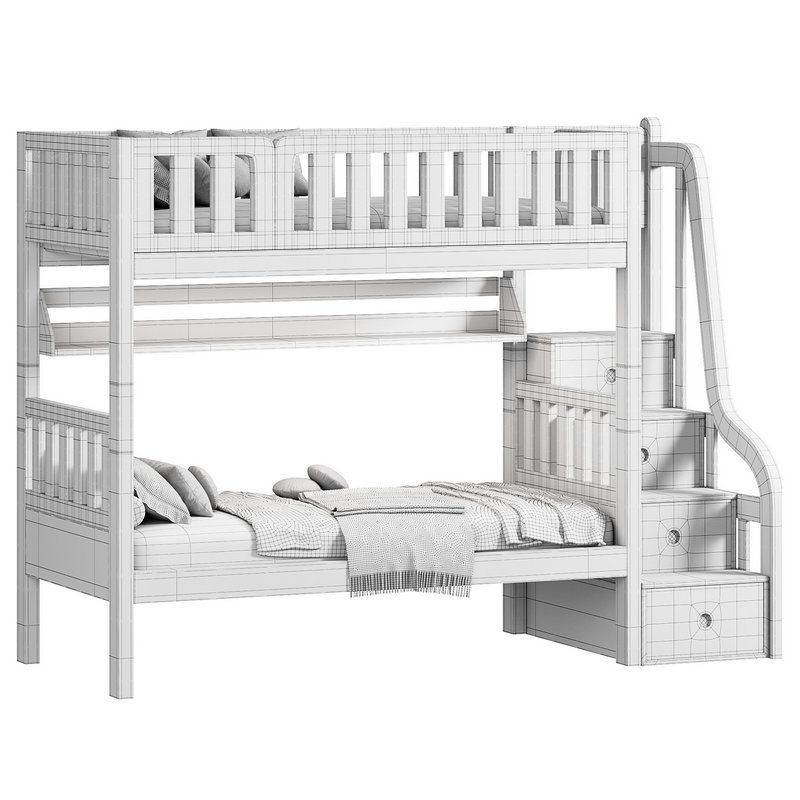 Ibenma bunk bed module bed 3d model Buy Download 3dbrute