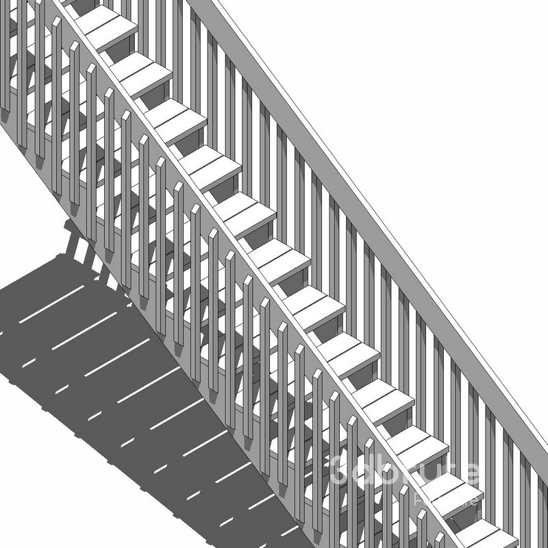 Staircase 3d model Buy Download 3dbrute