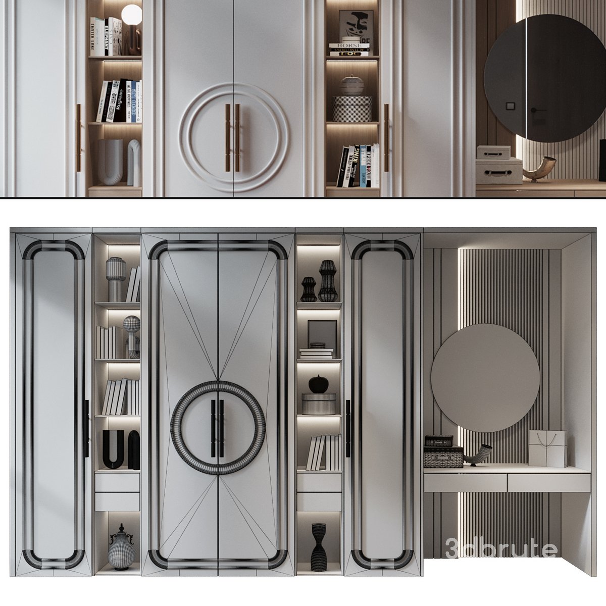 Furniture Composition set 0152 3d model Buy Download 3dbrute