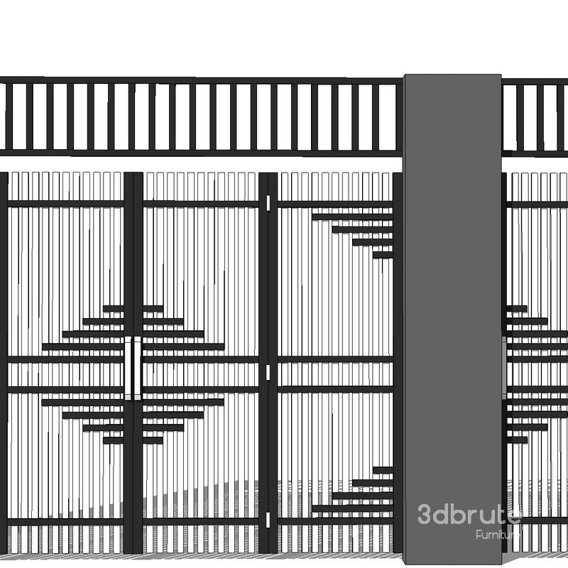 Gate 3d model Buy Download 3dbrute