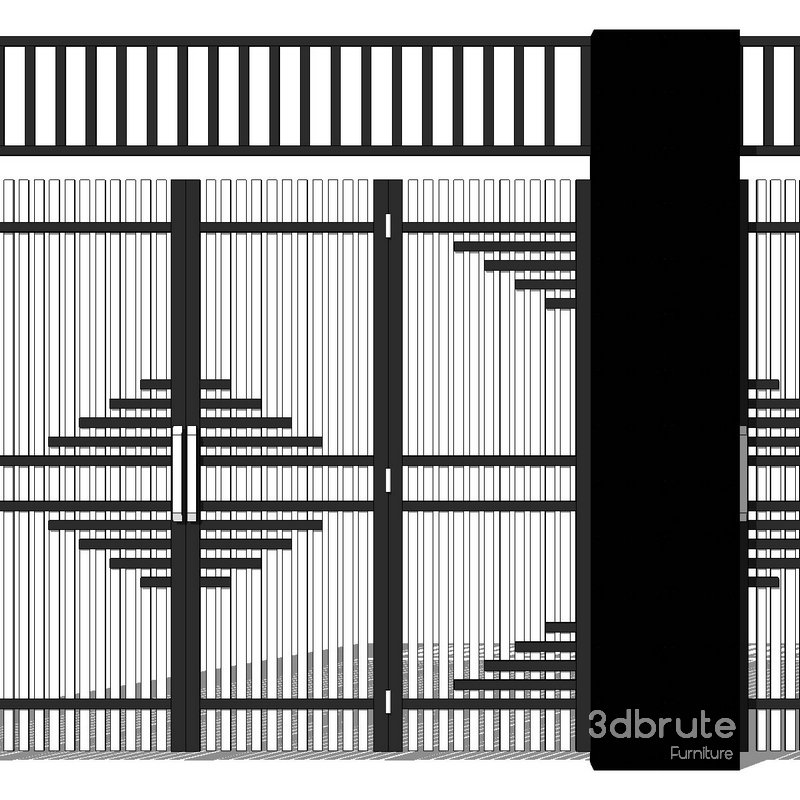 Gate 3d model Buy Download 3dbrute
