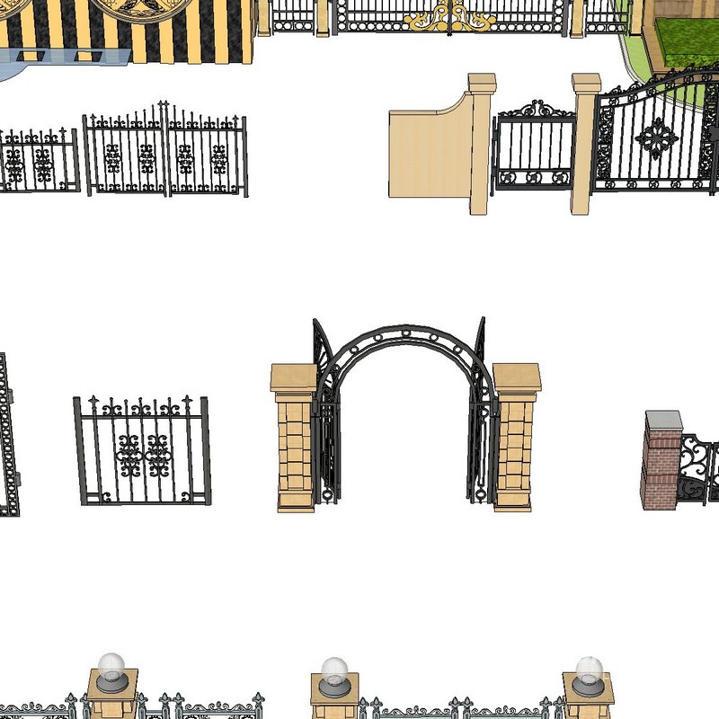Gate 3d model Buy Download 3dbrute