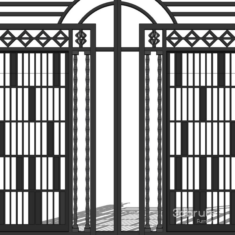 Gate 3d model Buy Download 3dbrute