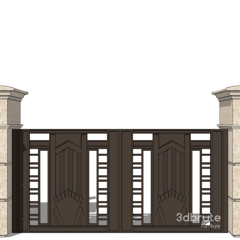 Gate 3d model Buy Download 3dbrute