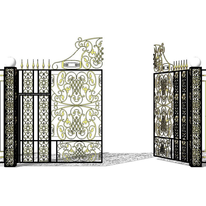 Gate 3d model Buy Download 3dbrute