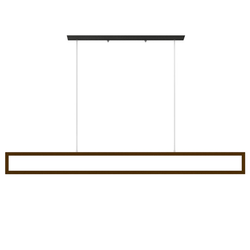 Minimalist Rectangle Frame Island Light Metal Dining Room LED Pendant ...