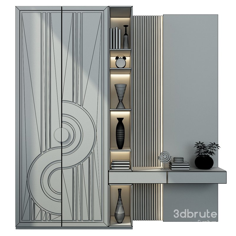 Cabinnet set 0181 3d model Buy Download 3dbrute