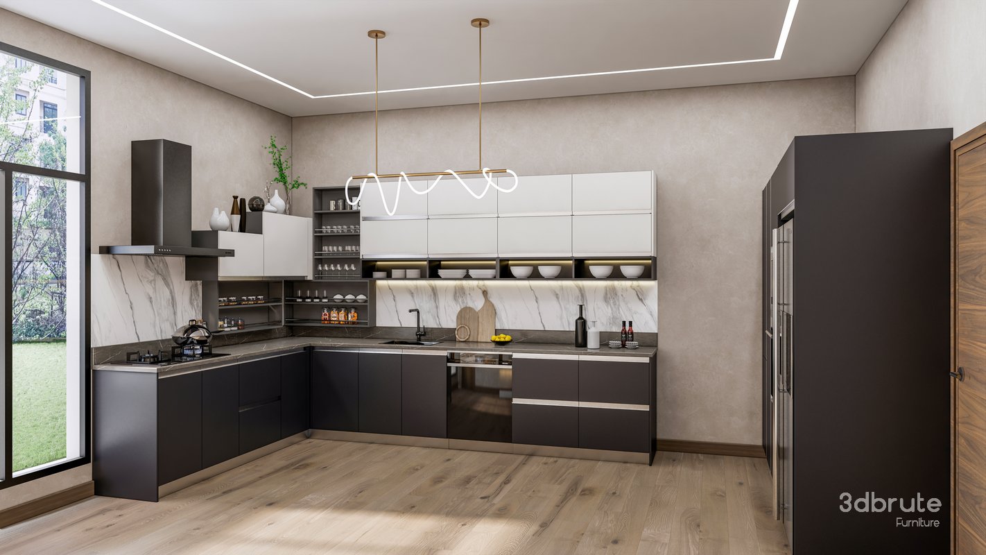 Kitchen Advanced Modeling scene 3d model Buy Download 3dbrute