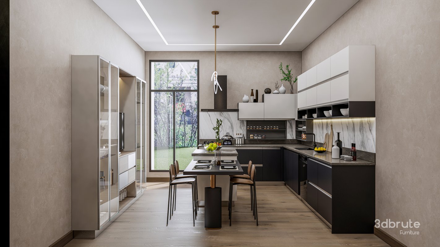 Kitchen Advanced Modeling scene 3d model Buy Download 3dbrute