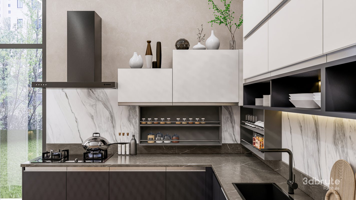 Kitchen Advanced Modeling scene 3d model Buy Download 3dbrute