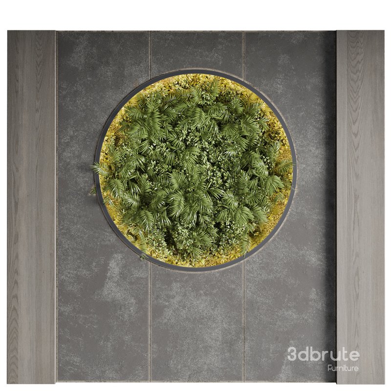 Green wall 03 3d model Buy Download 3dbrute