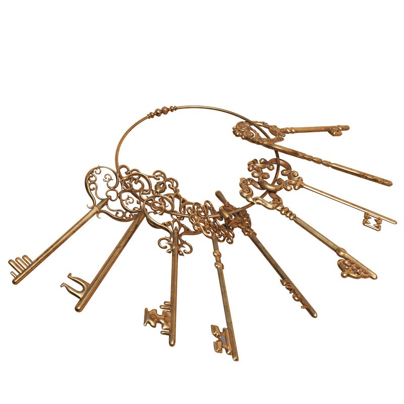Vintage Key Chain 3d model Buy Download 3dbrute