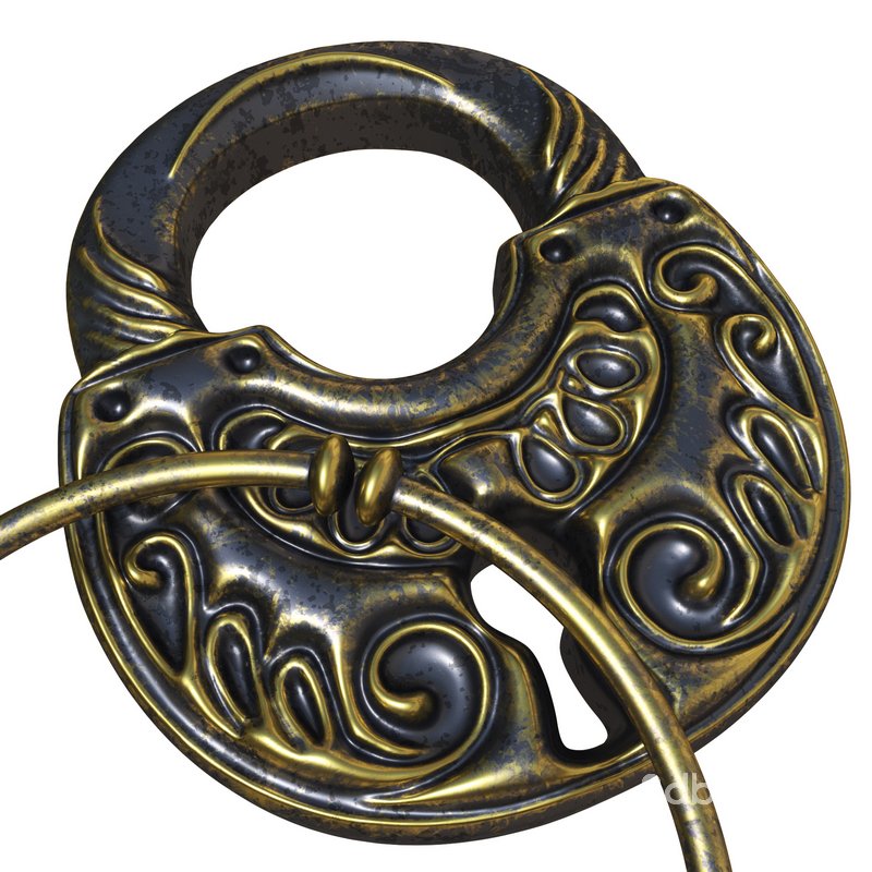 Vintage Key Chain 3d model Buy Download 3dbrute