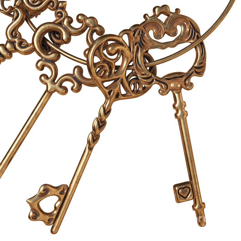 Vintage Key Chain 3d model Buy Download 3dbrute