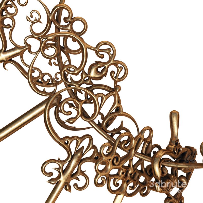 Vintage Key Chain 3d model Buy Download 3dbrute