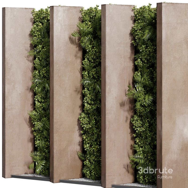 Green wall 03 3d model Buy Download 3dbrute
