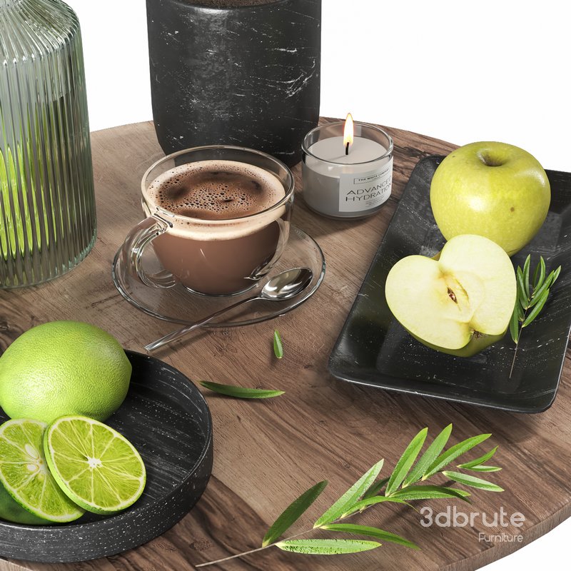 Herbal Tea Set 3d model Buy Download 3dbrute